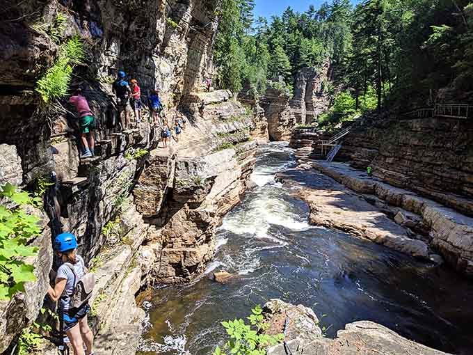 Adventure trails where the only thing between you and ancient rock walls is a safety harness and common sense.