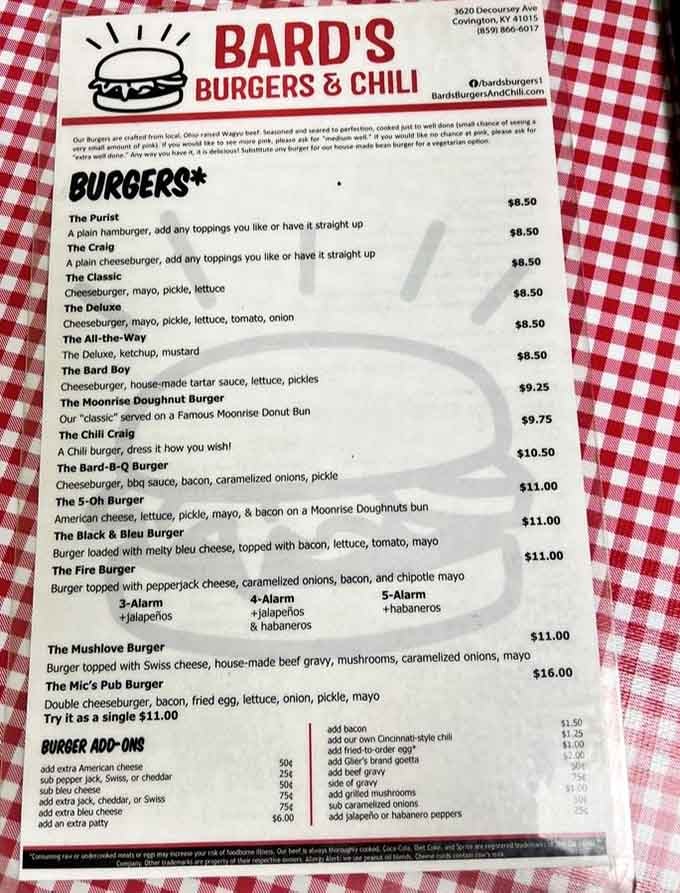 This menu reads like a choose-your-own-adventure book where every path leads to delicious regret and satisfaction.