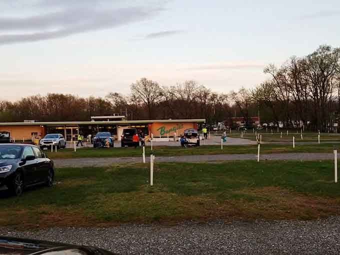 The gravel lot and open sky set the stage for an evening that streaming services simply can't replicate.