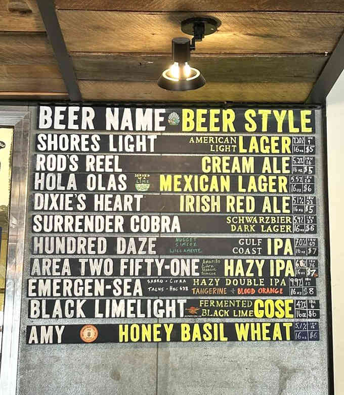 When your beer menu looks this good, decision-making becomes the most delicious problem you'll face all day.