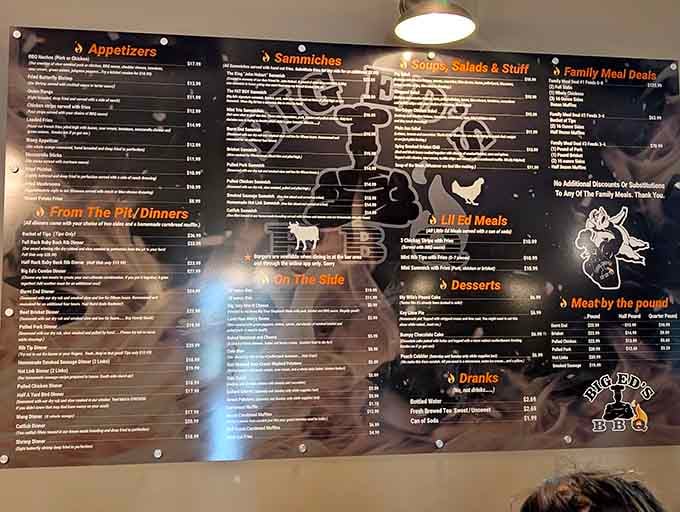When the menu board requires this much space, you know you're in for delicious decision-making paralysis.