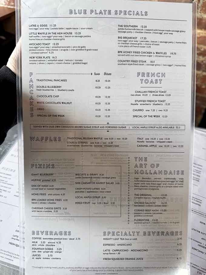 This menu reads like a greatest hits album of breakfast, and every track is a certified banger.