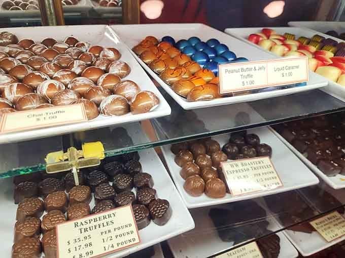 When the labels say "Peanut Butter & Jelly Truffle," you know someone's been thinking outside the chocolate box.