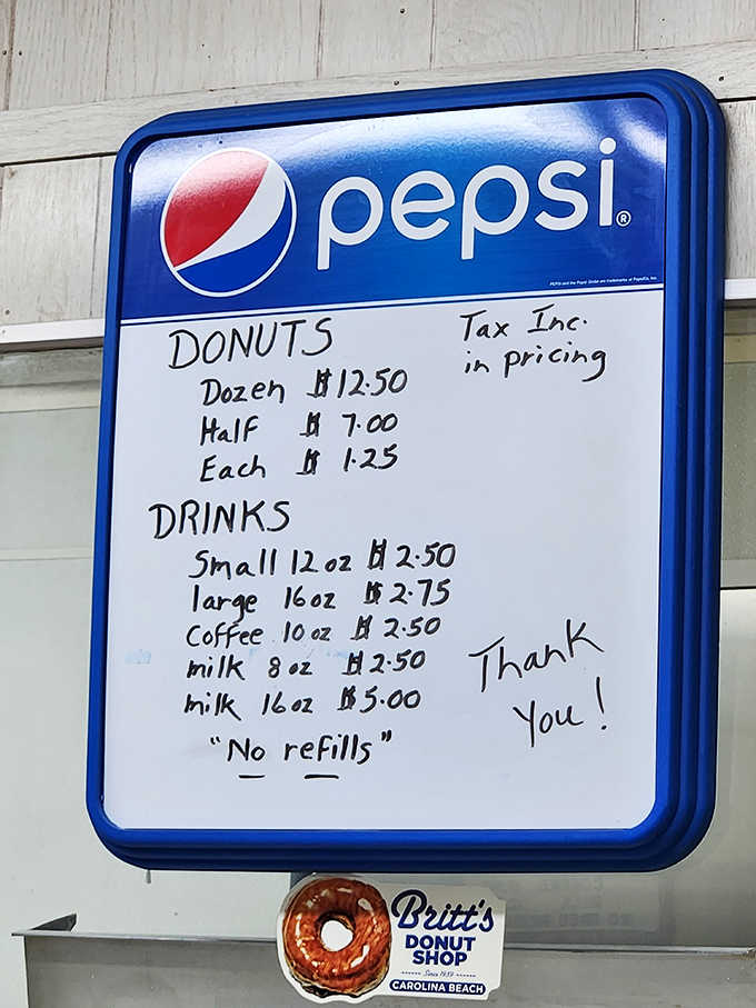 Simple menu, serious business: when you've perfected glazed donuts, why complicate things with unnecessary options?