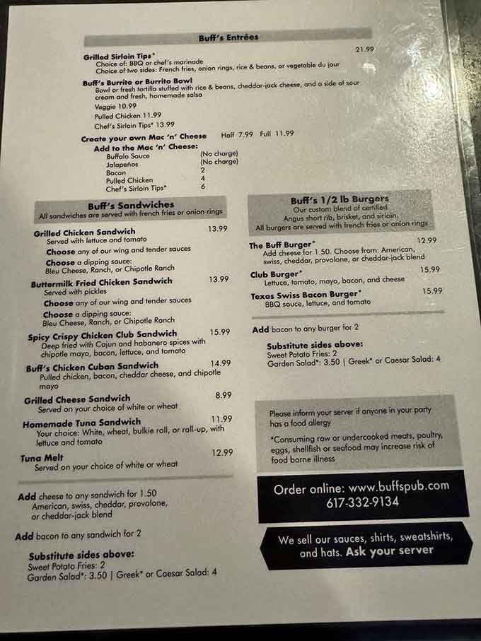 This menu is your roadmap to wing nirvana, featuring more flavor options than you can shake a drumstick at.