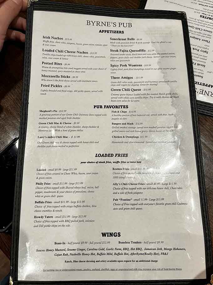 When a menu offers PB&J wing sauce alongside traditional Irish fare, you know you're in for an adventure.