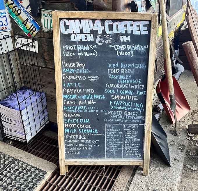 Hand-chalked menus are the coffee shop equivalent of a handwritten letter, personal and perfectly imperfect.