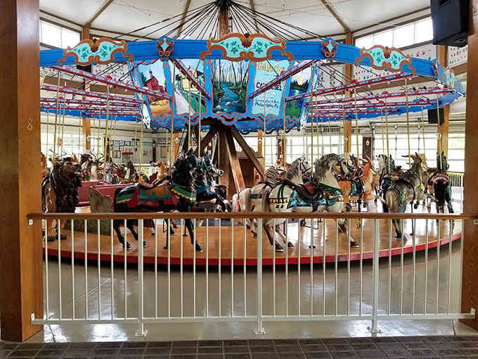 Step inside and witness forty-two hand-carved animals waiting to transport riders back to the 1890s.