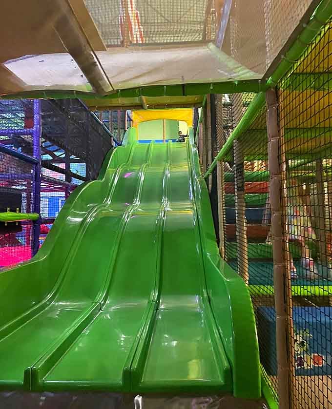 That green slide isn't asking permission&mdash;it's daring you to remember what fun feels like again.