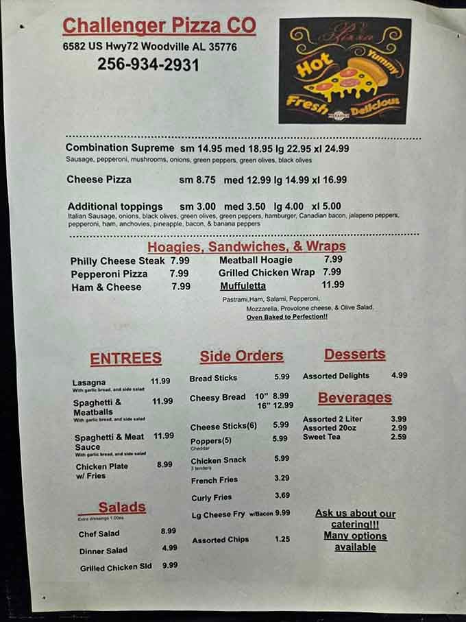 When a menu promises "Hot & Yummy Fresh & Delicious" right at the top, you know they're not messing around.
