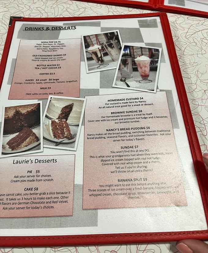 When the dessert menu includes brownie sundae shakes and bread pudding variations, you know someone's paying attention.