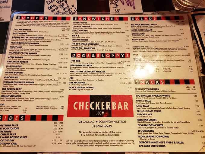 This menu reads like a greatest hits album of comfort food, from burgers to wings to everything in between.