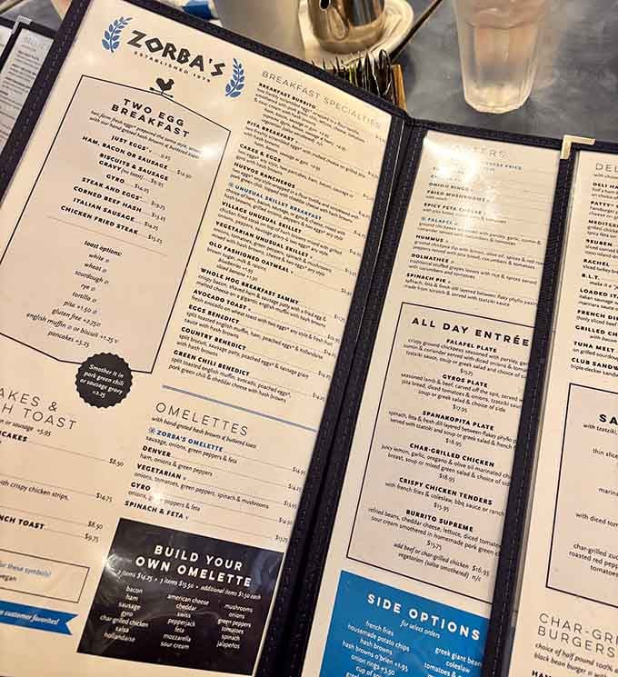 When a menu requires this much reading, you know you're in for some serious decision-making and delicious regret.