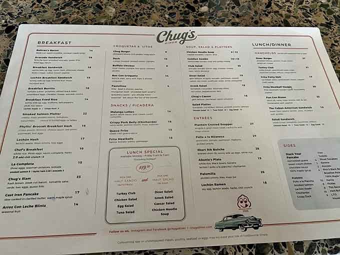 This menu reads like a greatest hits album, and every track is a certified banger.