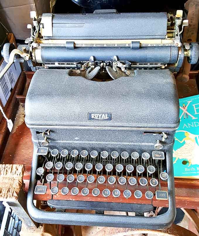 A Royal typewriter that's seen more stories than most bestselling authors, and it's still got all its keys.