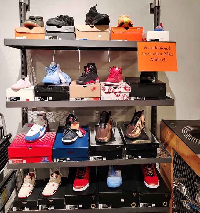 This sneaker shrine proves that footwear shopping has evolved into something approaching a religious experience for modern consumers.