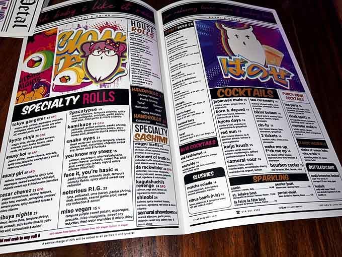 A menu designed like a comic book makes ordering dinner feel like choosing your own culinary adventure story.