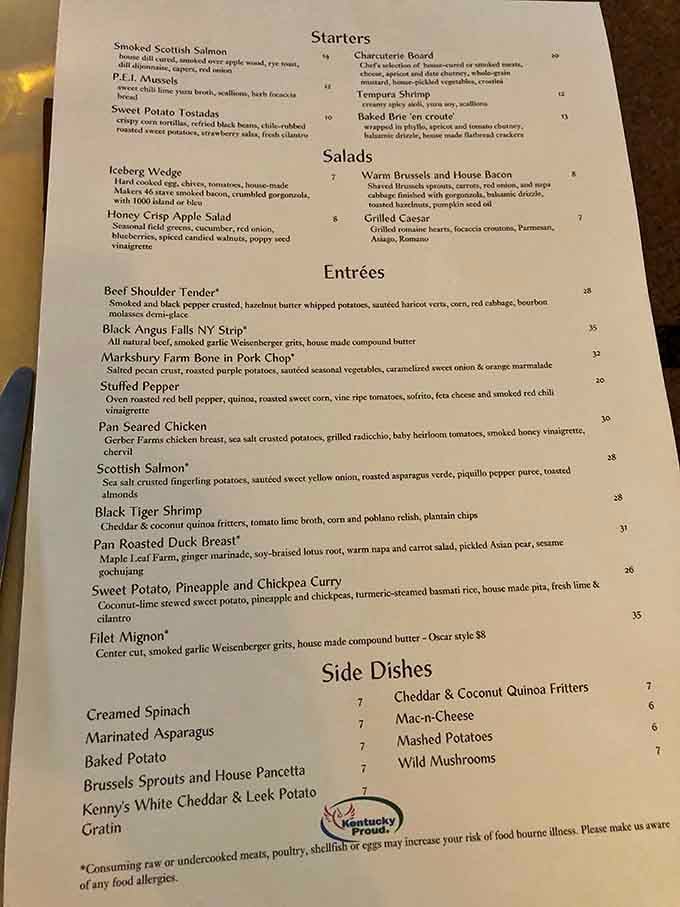 This menu reads like a love letter to Kentucky ingredients with a worldly twist worth exploring.