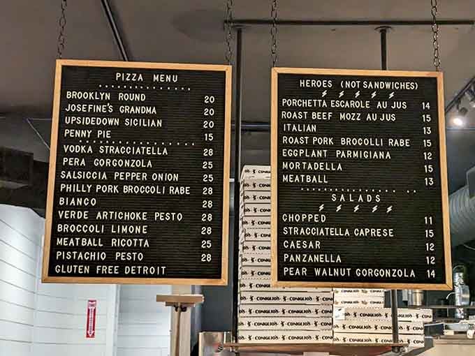 Those vintage menu boards aren't trying to be hip, they're just honest about what matters: great food.