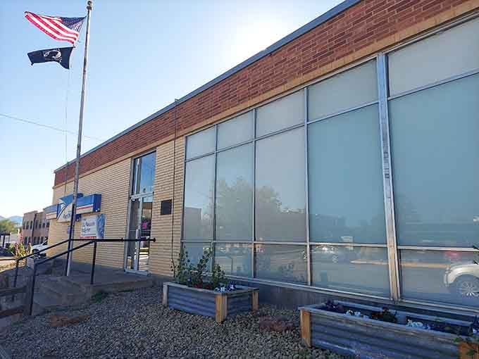 The post office stands ready to mail your postcards bragging about affordable living to jealous friends back home.