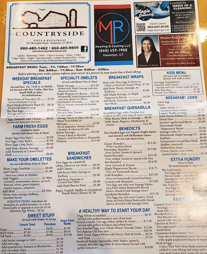 When a menu requires this much reading, you know you're in for some serious decision-making and delicious consequences.