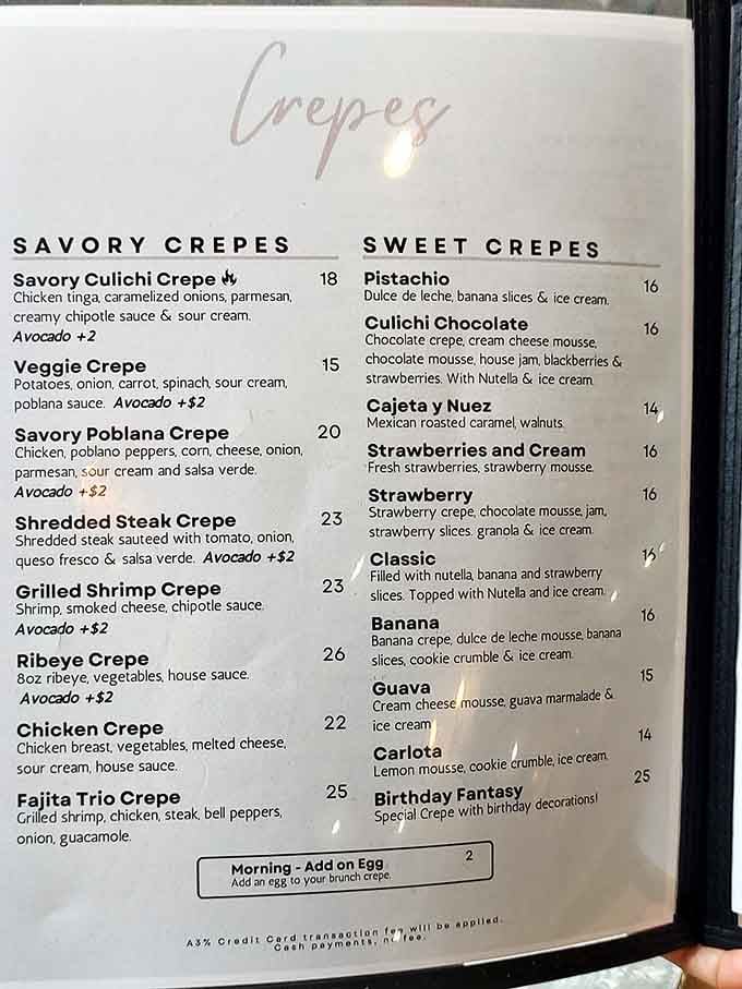 When the menu offers both ribeye and Nutella options, you know someone understands the full spectrum of human happiness.