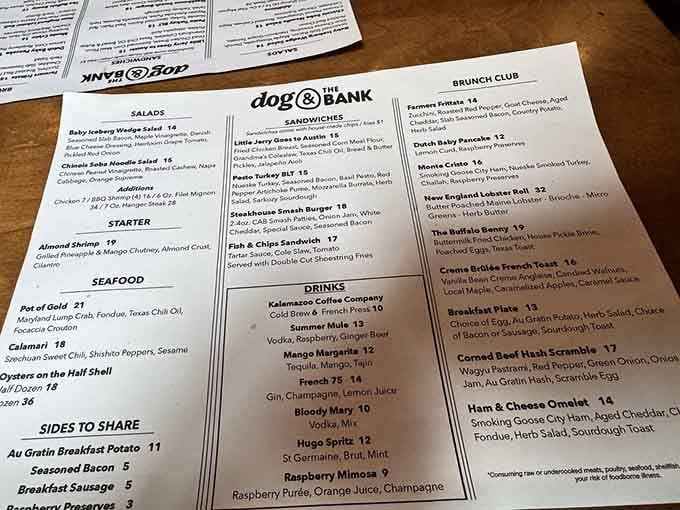 Decisions, decisions: when every menu item sounds this good, ordering becomes a delightful dilemma worth savoring.