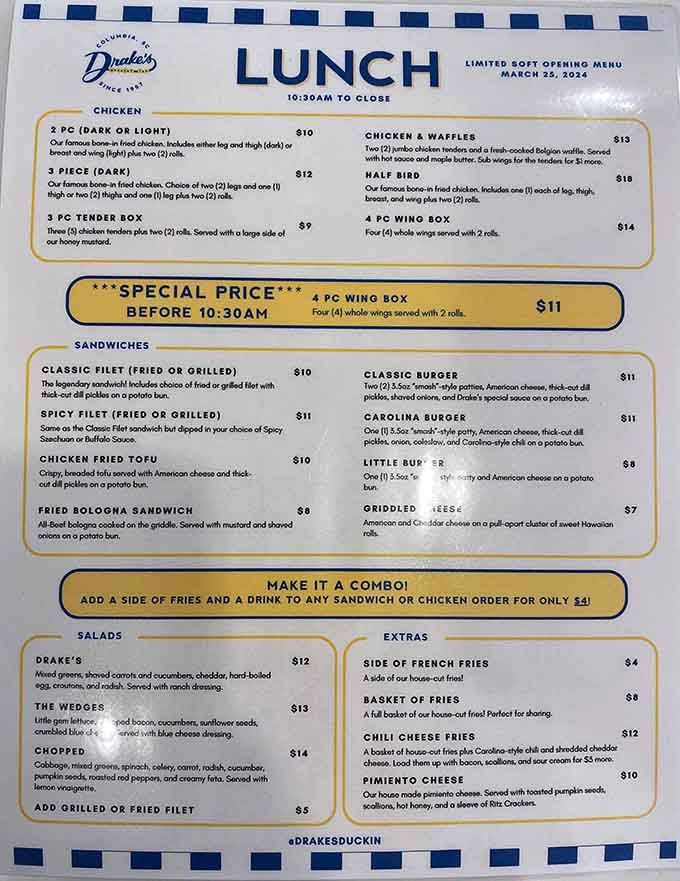 A menu that knows exactly what it does well and isn't afraid to keep things beautifully simple.