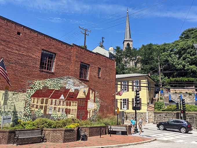 Street art meets history on brick walls that have witnessed more change than most of us can imagine in a lifetime.