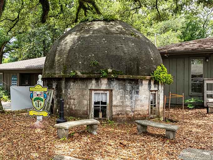 This quirky concrete dome has been puzzling visitors and delighting photographers since the town's utopian colony days.