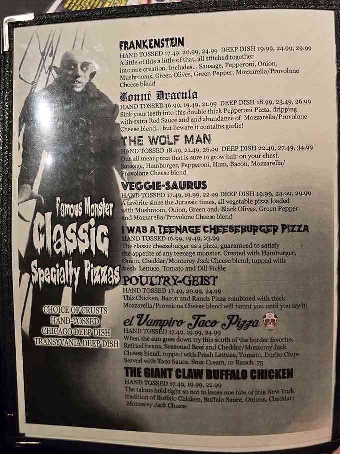 Menu descriptions that make you laugh while your stomach growls, now that's proper entertainment planning.
