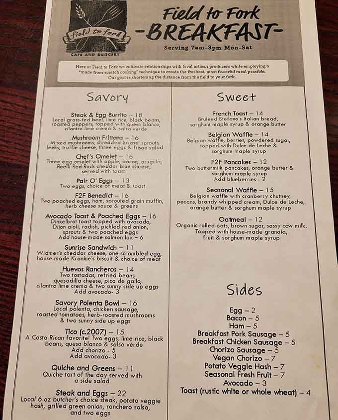 This menu reads like a love letter to Wisconsin farms, and trust me, you'll want to read every word.