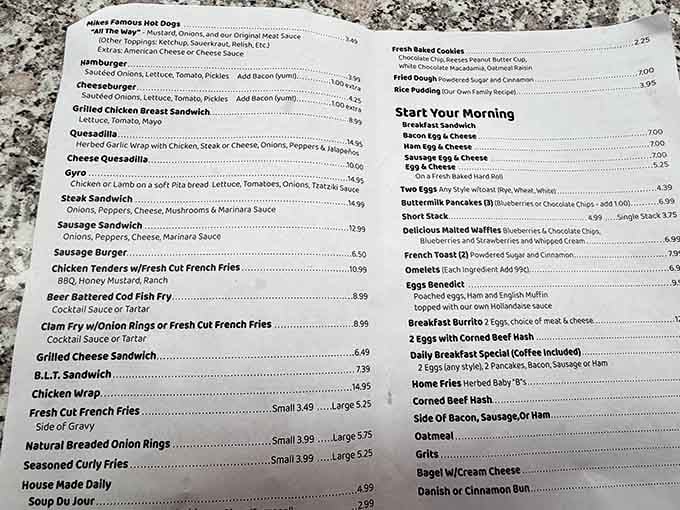 This menu reads like a greatest hits album, and every track is a certified banger.