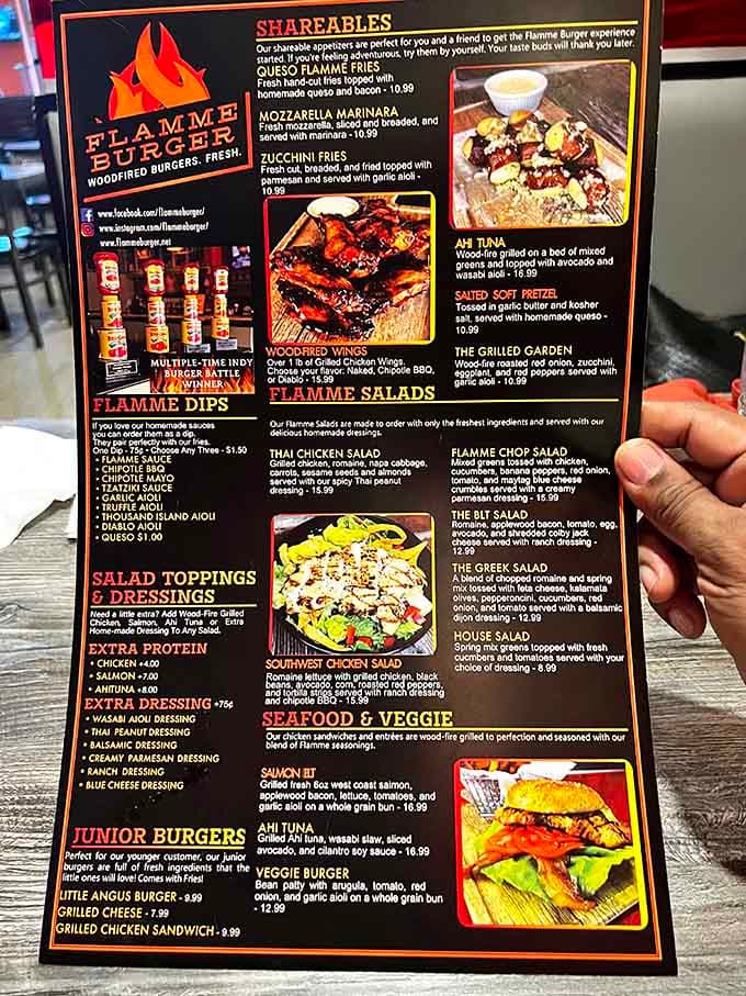 This menu reads like a love letter to wood-fired cooking, and yes, those shareables are absolutely worth fighting over.