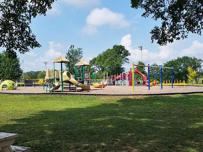 Modern playgrounds meet hallowed ground &ndash; because even history-loving families need recess time.