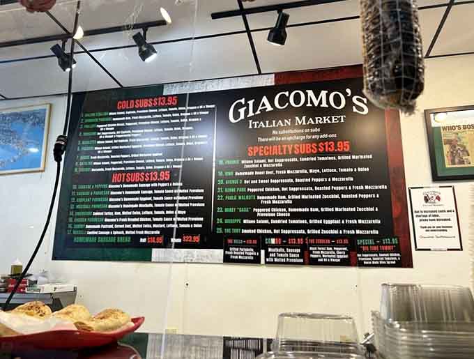 That menu board isn't just listing sandwiches, it's presenting architectural challenges that require engineering degrees to eat properly.