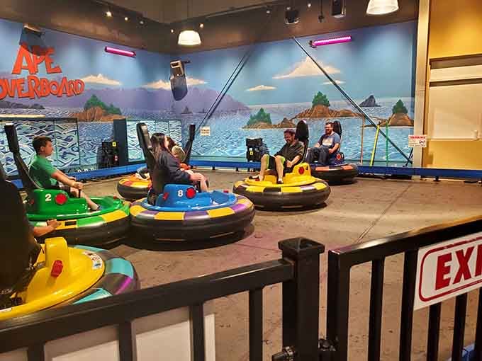 Bumper boats meet fishing rods in this delightfully bizarre mashup that somehow makes perfect sense to children everywhere.