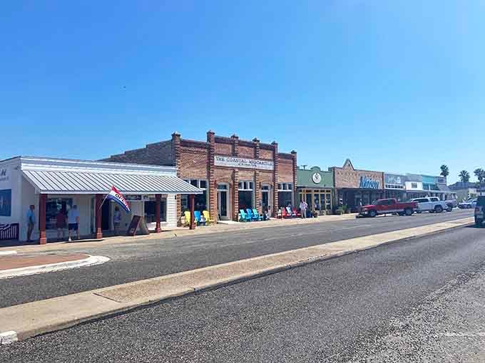These historic storefronts have weathered Gulf storms and economic changes while maintaining their small-town character beautifully.
