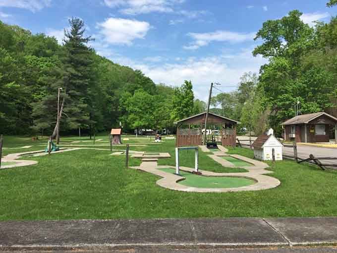 Mini golf surrounded by actual mountains beats windmills and castles any day of the week, friend.