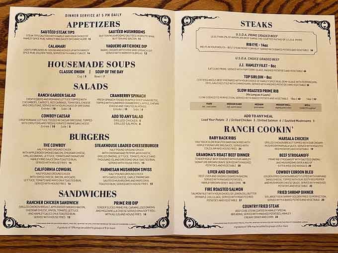 When a menu lists both calamari and ribeye, you know they're not messing around with options.