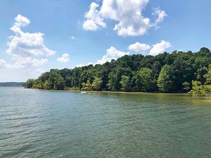 Water so clear you can see your toes, proving Indiana lakes don't all look like chocolate milk.