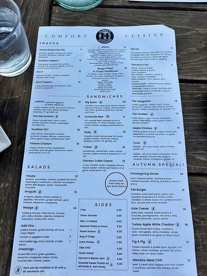 When "Comfort Cuisine" tops the menu at a former jailhouse, you know someone's got a delicious sense of irony.