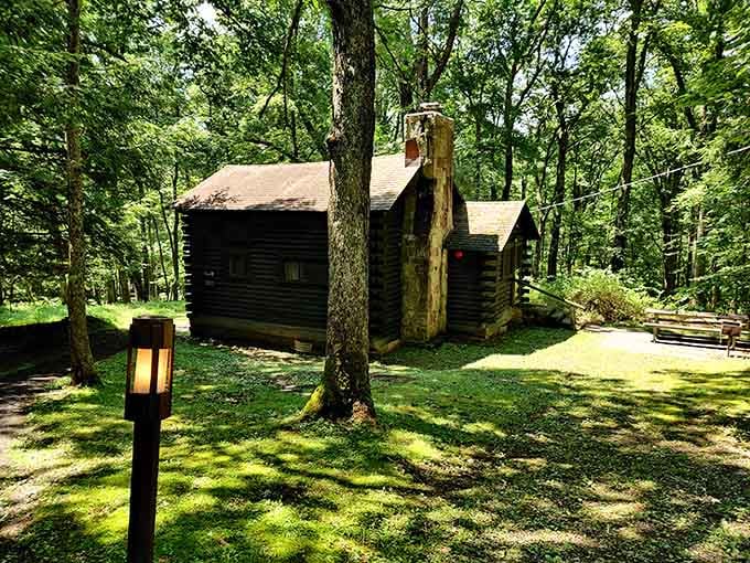 Your rustic cabin retreat, complete with chimney and enough charm to make you forget Wi-Fi exists.