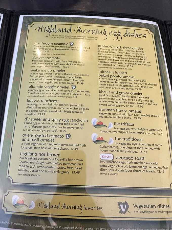 When a menu offers both Huevos Rancheros and a Hot Brown omelet, you know someone's been thinking hard about breakfast.