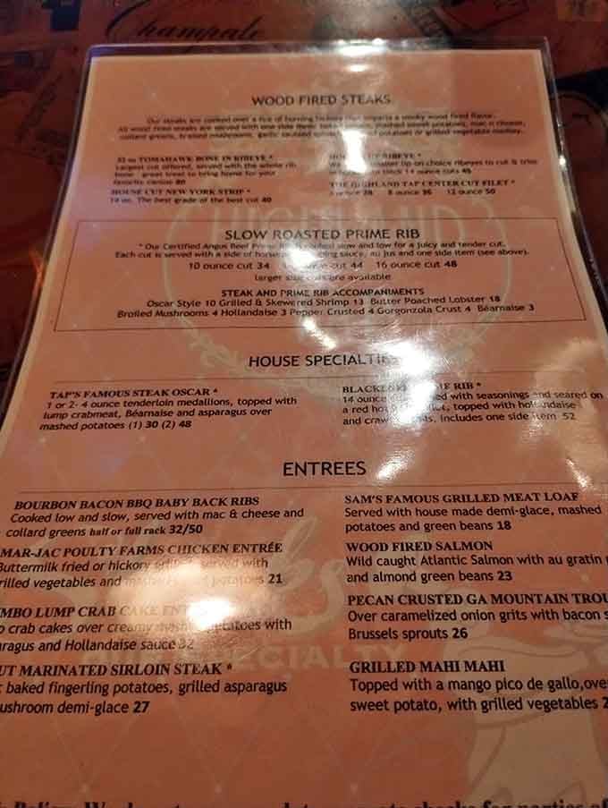 When a menu promises wood-fired steaks and slow-roasted prime rib, you know someone's doing things the old-fashioned way.