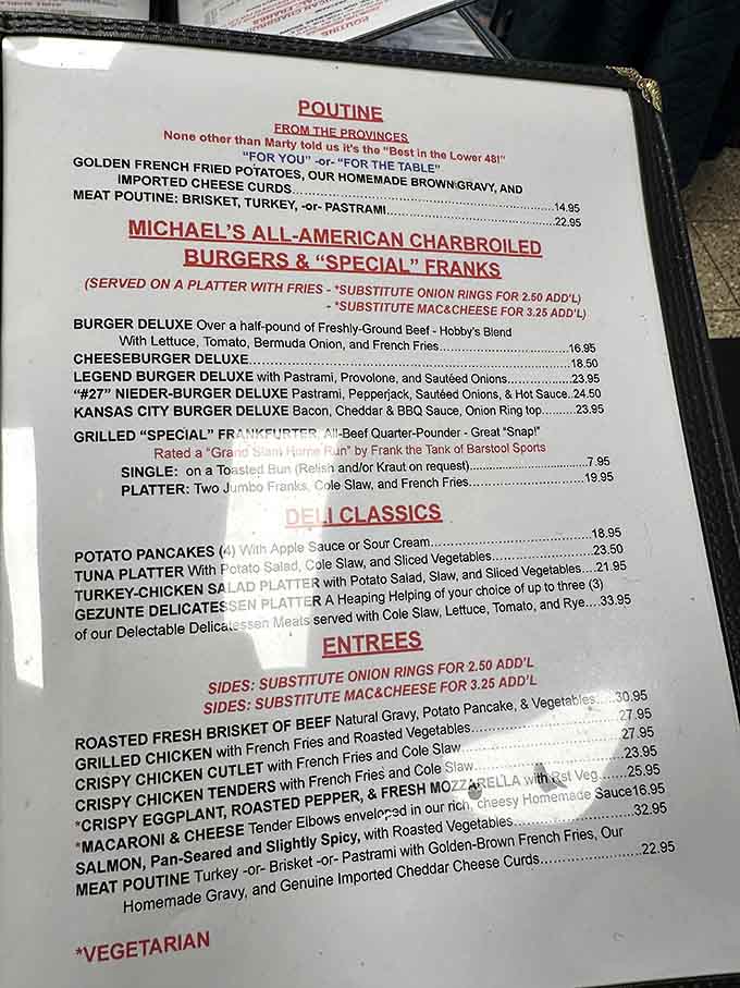 This menu reads like a greatest hits album of deli classics, burgers, and comfort food dreams.