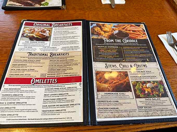 This menu reads like a love letter to breakfast, with enough options to keep you coming back weekly.