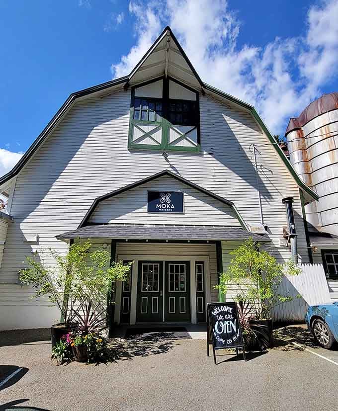 When a former industrial building becomes a coffee destination, you know gentrification did something right for once.