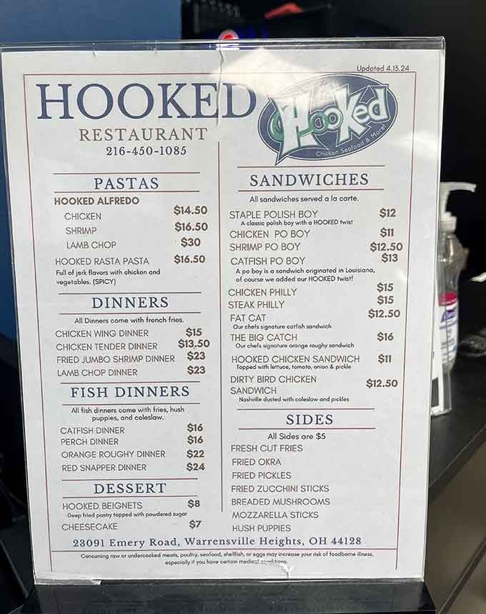 When the menu lists lamb chop pasta alongside po' boys, you know someone's thinking outside the box.