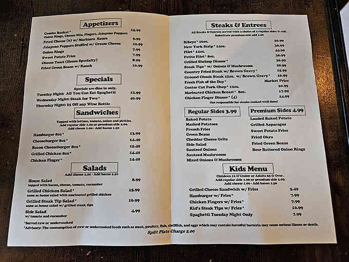 When the menu offers both ribeye and filet mignon, you know they're not messing around with the beef.